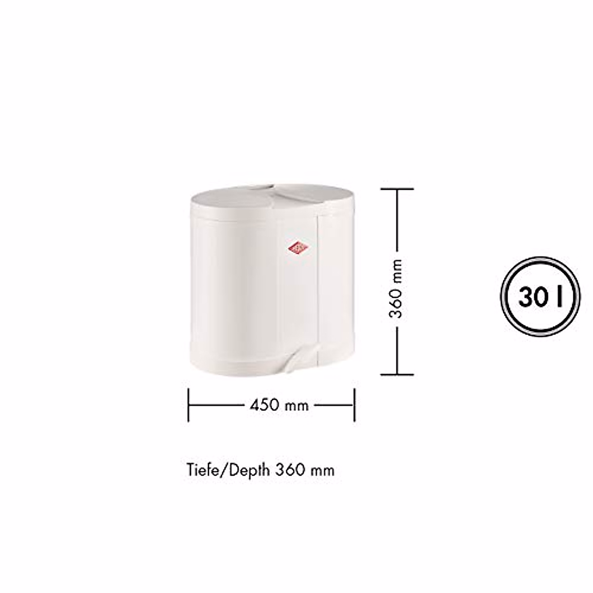 WESCO, Kitchen bin 170, Metallic, Mint, 2 x 15 L, 37.5 x 46.5 x 44.5 cm, 170611-51