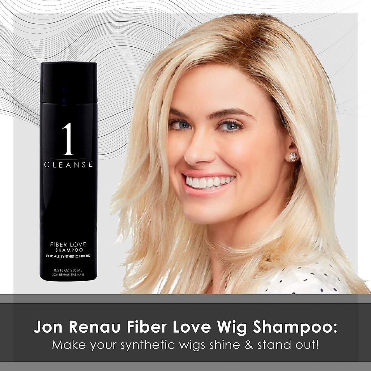 Jon Renau Shampoo for Synthetic Fiber Wigs, Toupes, 8.5 fl oz
