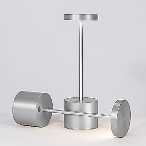 2 Pack Cordless LED Table Lamp, 5000 mAh Rechargeable Battery 3 Lighting Modes Dimmable Light Portable Desk Lamps, for Restaurant, Terrace (Brown)