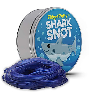 Gears Out Shark Snot Fidget Putty Stress Relief Cool Shark Ideas for Kids Stocking Stuffers for Boys and Girls Weird White Elephant Ideas Fidget Toys Blue Therapy Putty