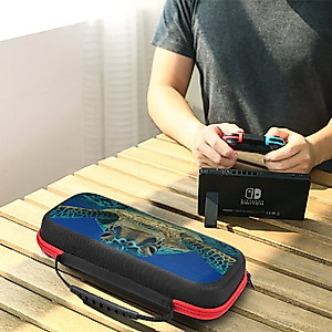 Huge Sea Turtle Travel Carrying Case Game Bag for Nintendo Switch Console Accessories Holds 20 Game Card Bag