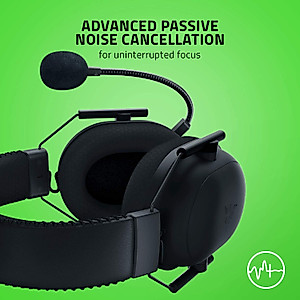 Razer Blackshark V2 Pro - Wireless Premium Esports Headset (Triforce 50mm Drivers, HyperClear Supercardioid Mic, Advanced Passive Noise Cancellation, Memory Foam Ear Cushion) Black