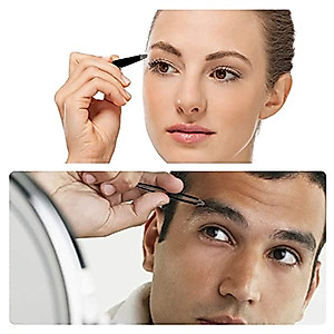 Eyebrow Tweezers Set 6 PCS, Professional Stainless Steel Eyebrow Tweezers Kit for Women/Men, Great Precision Tweezers Set for Eyebrow/Facial Hair Removal/Ingrown Hairs/Splinter/Tick Remover by MAYKI