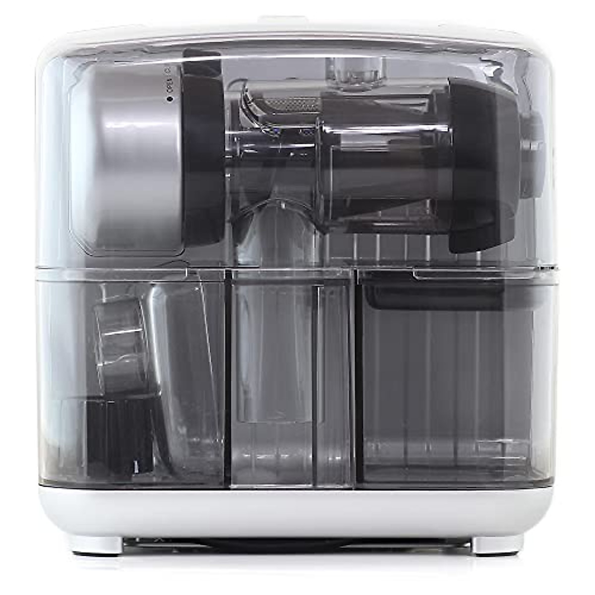 Omega Juicer JCUBE500SV Cold Press 365 Slow Masticating Juice Extractor and Nutrition System with Onboard Storage, 200-Watts, Silver