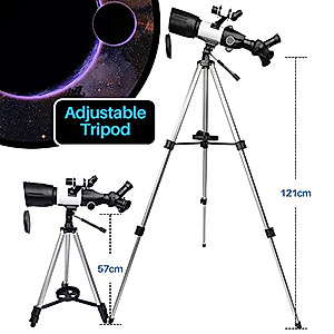 BEBANG Telescope for Adults & Kids - 70mm Aperture 400mm Refractor Telescope for Astronomy Beginners, 3 Rotatable Eyepieces, Easy to Set Up