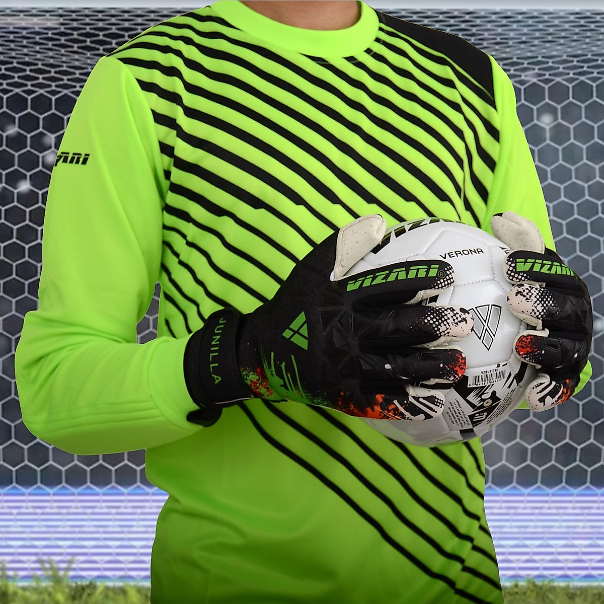 Vizari Arroyo Youth Soccer Goalkeeper Jersey for Youths | Shock Absorbing Long Sleeve Goalie Jersey (US, Alpha, Large, Regular, Green/Black)