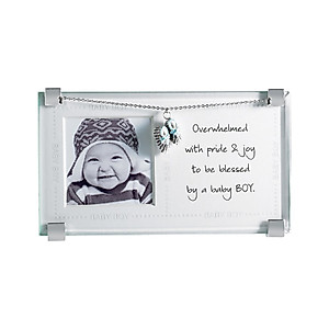 Mud Pie New Baby Clip Frame, Boy, 3.5 X 6.25"