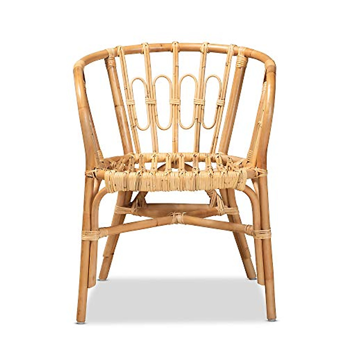 bali & pari Luxio Modern and Contemporary Natural Rattan Dining Chair