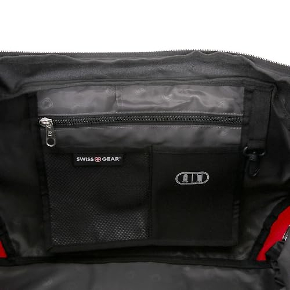 SwissGear 1900 Travel Duffle Bag, Black/Red, 22-Inch