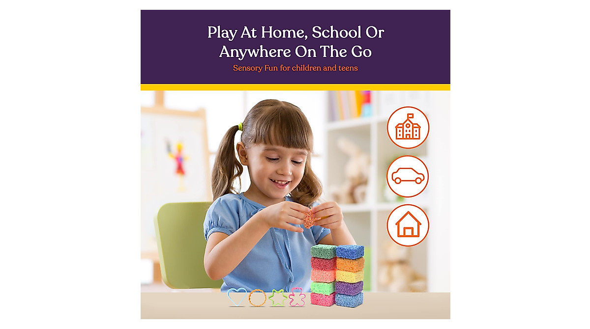 Fun Foam Beads Play Kit for Kids - Creative Learning