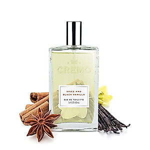 Cremo Spice & Black Vanilla Cologne Spray, An Explosion of Vibrant Spices, Tobacco and Black Vanilla, 3.4 Fl Oz
