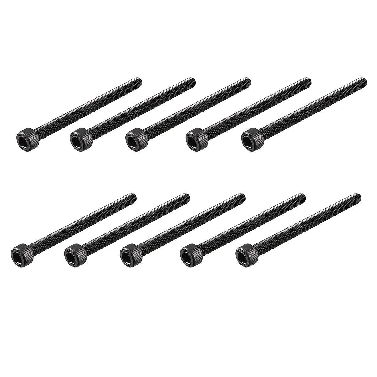 uxcell M5 x 65mm 12.9 Alloy Steel Hex Socket Head Cap Screws Bolt Black 20pcs