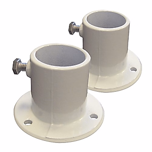 Blue Wave NE1228PR Aluminum Deck Flanges for Above Ground Pool Ladder, Pair,3.5 x 3.5 x 2.5 inches