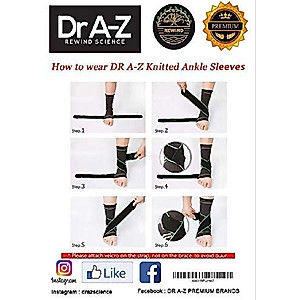 Dr A-Z Compression Foot Socks for Men & Women 2PCS - Sleeves Arch Support, Heel Spurs- Best Plantar Fasciitis Sleeves for Plantar Fasciitis Pain Relief, Heel Pain, & Treatment for Daily Use M-L - Pair