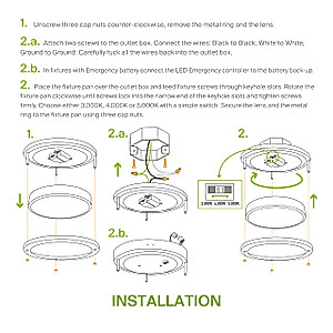 ASD LED 12 Inch Round Flush Mount Light Fixture | 20W 1600LM 3000K-5000K 100-277V | 3CCT, Dimmable, Energy Star, ETL Listed | Close to Ceiling Double Ring Lamp, Low Profile Lighting | Nickel