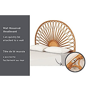 South Shore Balka Rattan Wall-Mounted Headboard, Queen