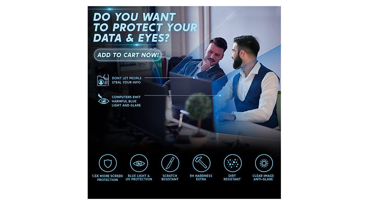 27 Inch Privacy Screen for Monitors | Privacy & Blue Light Filter