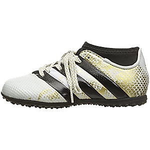adidas Performance Kids' Ace 16.3 Primemesh Turf Soccer Cleats, White/Black/Metallic Gold, 2.5 M US Little Kid