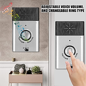 Tosuny Wireless Voice 2Way Intercom Doorbell with Builtin Speaker, Home Security Access Control System with 6 Months Long Standby time, Door Chime