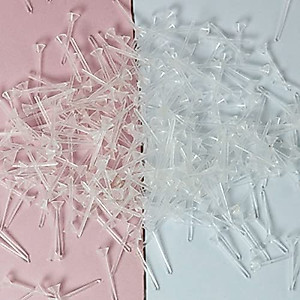 ITROLLE 300pcs Mini Plastic Pin Stakes for Figurines Miniature Fairy Garden to Decorate Terrarium Bonsai Cactus Moss Landscape