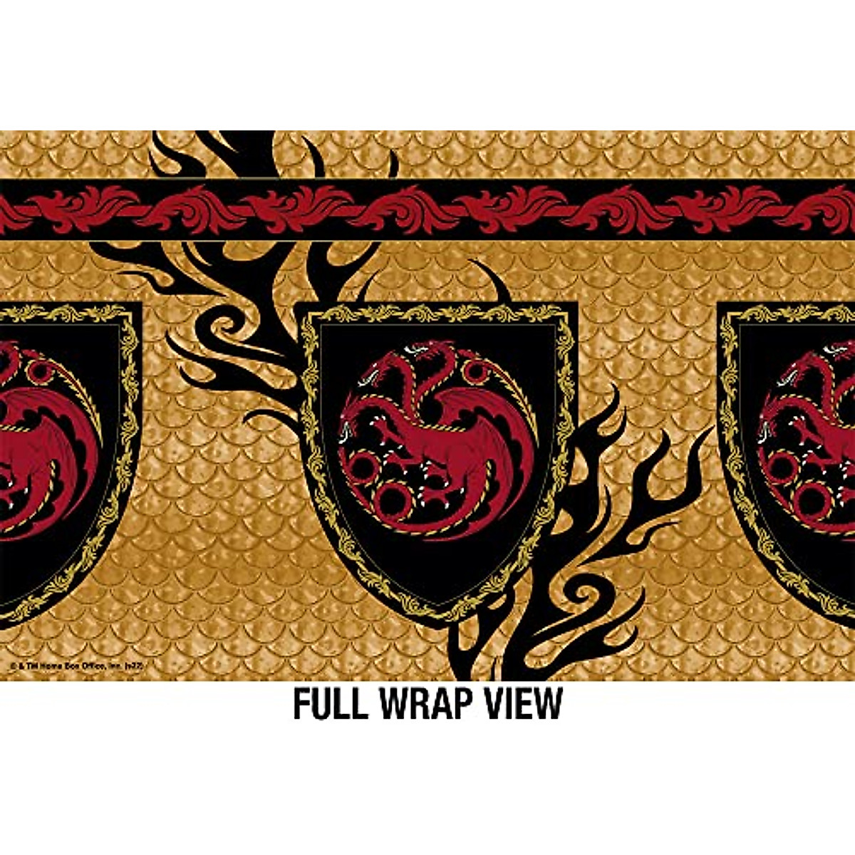 House of The Dragon OFFICIAL Scale Emblem 18 oz Insulated Water Bottle, Leak Resistant, Vacuum Insulated Stainless Steel with 2-in-1 Loop Cap