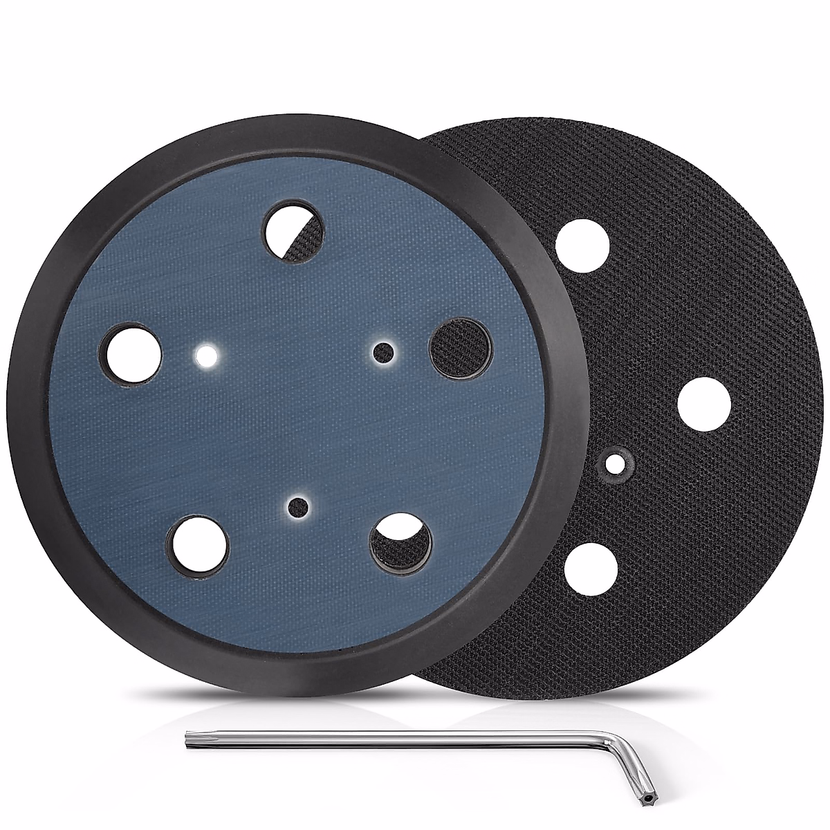 2 Pack 5 Inch 5 Hole Orbital Sander Replacement Pad for Porter Cable 333 333VS Random Orbit Sanders - Hook and Loop Sanding Pad Parts for Porter Cable 13904/13909