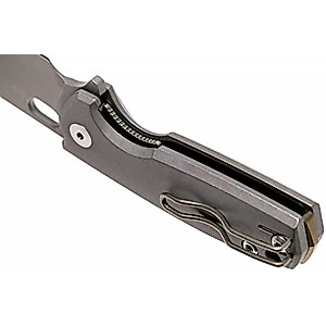 FOX Knives Baby Core Folding Pocket Knife, M390 Super Steel Blade, Carbon Fiber, Micarta, or Titanium Handle Options, Designed by Jesper Voxnæs, Made in Italy (Titanium)