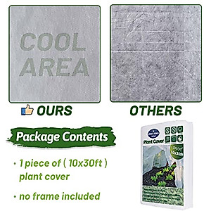 Cool Area Plant Covers Freeze Protection 10x30 ft 1.0oz Resuable Frost Cloth Blanket Floating Row Cover Garden Fabric for Winter Outdoor Vegetables Plants Against Pest Insects
