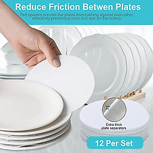 China Storage Containers-Quilted Dish Storage Containers with Lid Hard Shell for Moving Transport, Dinnerware Storage,Stackable Plate Storage,24 Felt Plate Dividers Included,2PACK 12*12*8in(Dark Grey)