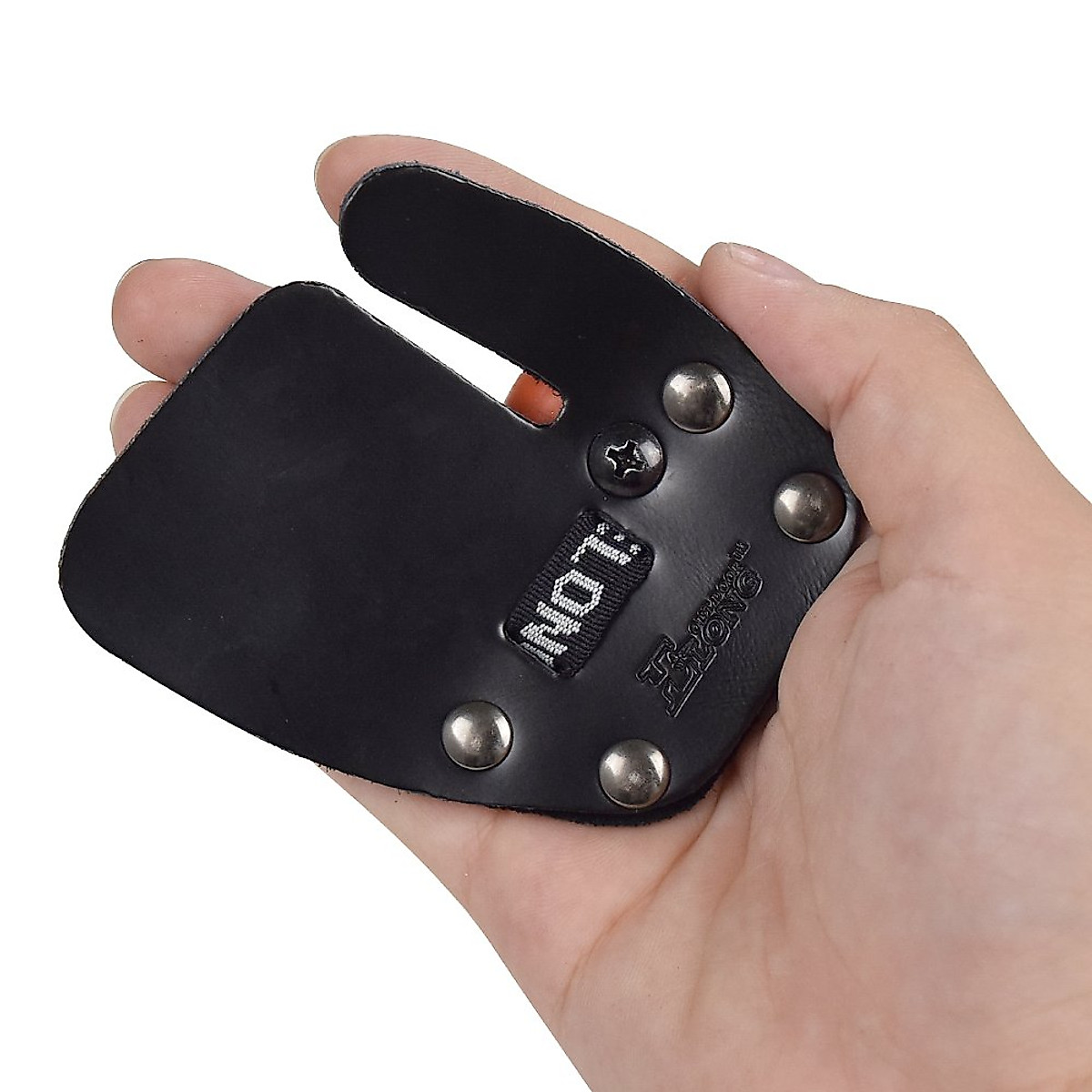 Archery Cow Leather Finger Tab Shooting Tabs Finger Saver Protect Guard Glove for Recurve Bow String Right Handed