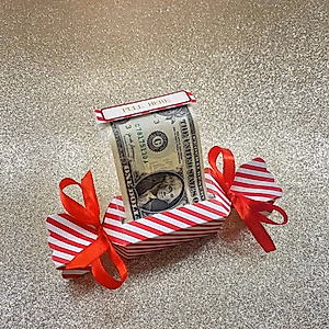 Christmas Money Holders for Cash,Magic Christmas Surprise Money Pull Pouch,Candy Inspired Pull Out Money Pouch,Fun Ways to Give Cash,DIY Rectangle Christmas Money Pull Pouch Kit for Cash Gifts