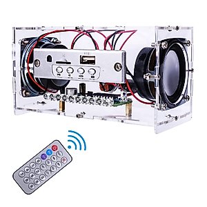 MiOYOOW DIY Bluetooth-Compatible Speaker Kit, Mini Stereo Sound Amplifier Soldering Projects with LED Flashing Light, Electronic Soldering Practice Kit for School STEM Education and Home Office Use
