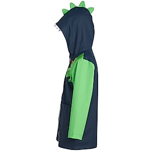 iXtreme Boys’ Raincoat - Waterproof Slicker Shell Windbreaker Rain Jacket (Toddler/Boy), Size 7, Navy Baby Alligator