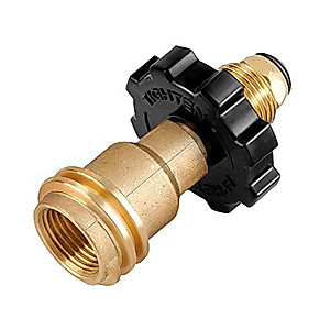 Hooshing Universal Fit Propane Tank Adapter Converts POL LP Tank Service Valve to QCC1/Type 1 with Wrench Old to New Connection Style