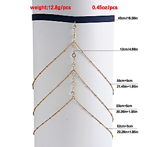 Sttiafay Rhinestone Thigh Body Chain for Women Girls Sparkly Crystal Multilayer Tassel Leg Chain Boho Beach Stretch Body Chain Harness Rave Thigh Accessories for Nightclub Party