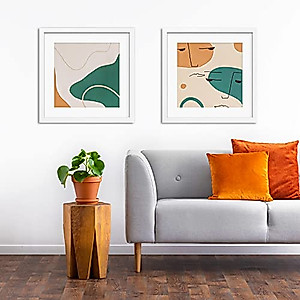 THREELOVE 20x20 Frame White, Display 16x16 Picture with Mat Or 20x20 Picture Without Mat, Wall Mounting Home Decor Picture Photo Frame, Set of 3