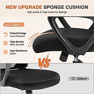 Office Chair, Desk Chair, Ergonomic Home Office Desk Chairs, Computer Gaming Chair with Comfortable Armrests, Mesh Desk Chairs with Wheels, Office Desk Chair, Mid-Back Task Chair with Lumbar Support