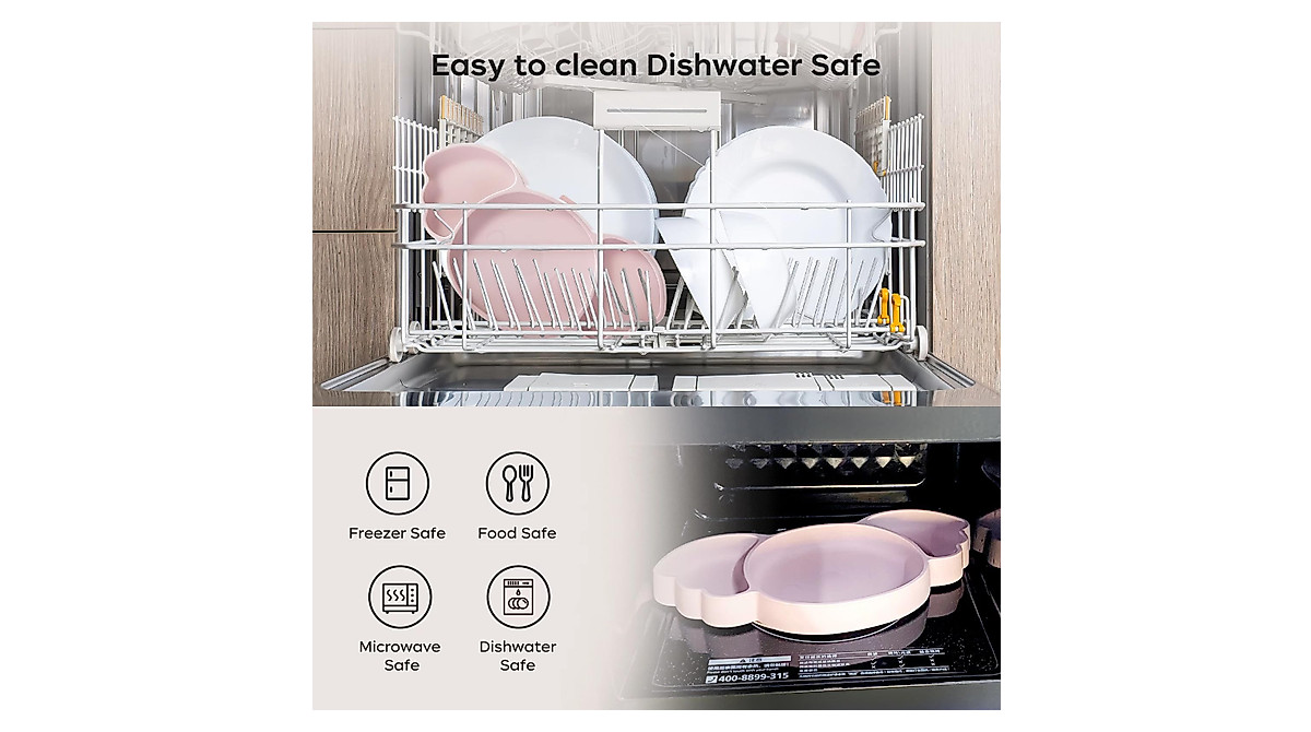 bc babycare Silicone Toddler Plates for Self Feeding