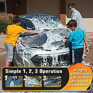 Carrand 92230 Suds-N-Spray Foaming Wash System, Black