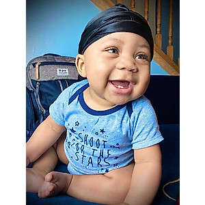 ForceWave 2 PCS Silky Satin Baby Durags for Boys Girls Infant