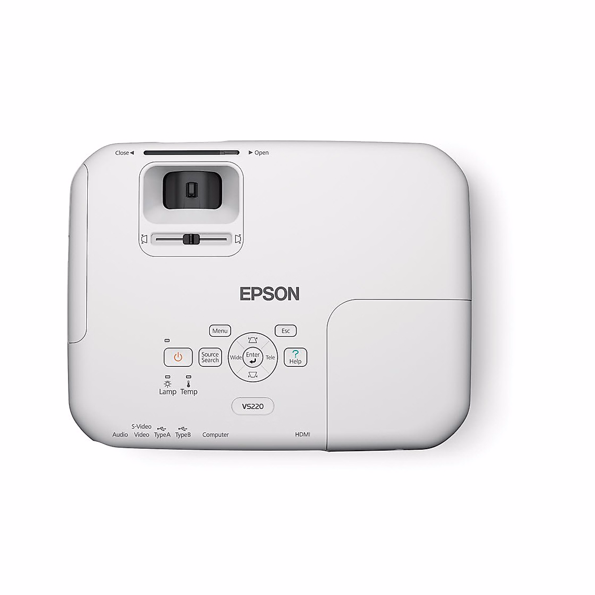 Epson VS220 SVGA 2700 lumens color brightness, 2700 lumens white brightness, HDMI, 3LCD Projector