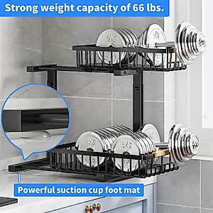 KEKAPE Under Sink Organizer and Storage,Height Adjustable Under Sink Organizer, Single 2 Tier Pull Out Drawer Cabinet Organizer for Kitchen Bathroom Storage