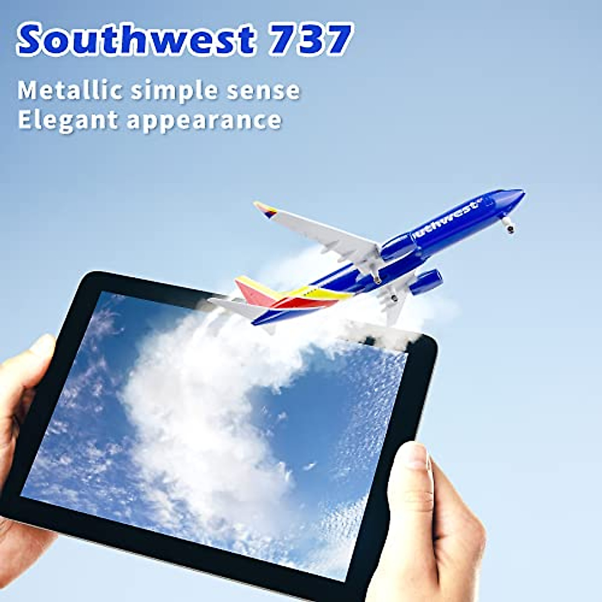 Lose Fun Park 1/300 Scale Model Plane Diecast Airplanes American Southwest Airlines Boeing 737 Model Airplane for Collections & Gifts