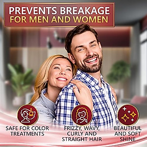 Keratin Shampoo and Conditioner Set with Hyaluronic Acid - Sulfate Free Intense Moisturizing Treatment - For Strengthening Dry and Damaged Hair - For Women and Men - Salon Grade