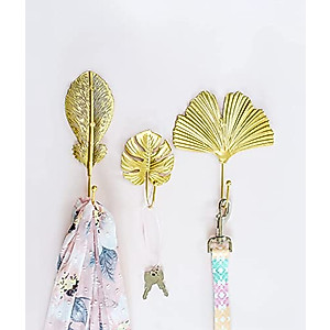 Dorm Queen Gold Decorative Wall Hooks – Set of 3 | Gold Hooks for Hanging Keys, Hats and Jewelry | Gold Wall Hooks | Wall Hooks Decorative | Decorative Hooks | Hat Hooks for Wall | Brass Hooks