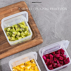 2Pcs Fruit and Vegetable Storage Container Cheese Saver Cheese Container Convenient Sliced Cheese Organizer for Fridge with Flip Lid Food Storage Box