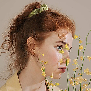 Velvet Hair Scrunchies Hair Bands for Women or Girls,Elastic Soft Ponytail Holder Hair Ties for Birthday, Party, Thanksgiving, Christmas (75)