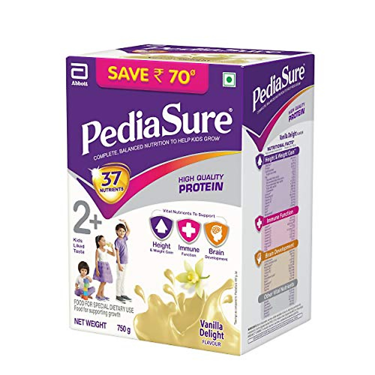 Abbott Pediasure Vanilla Refill Pack 750gm