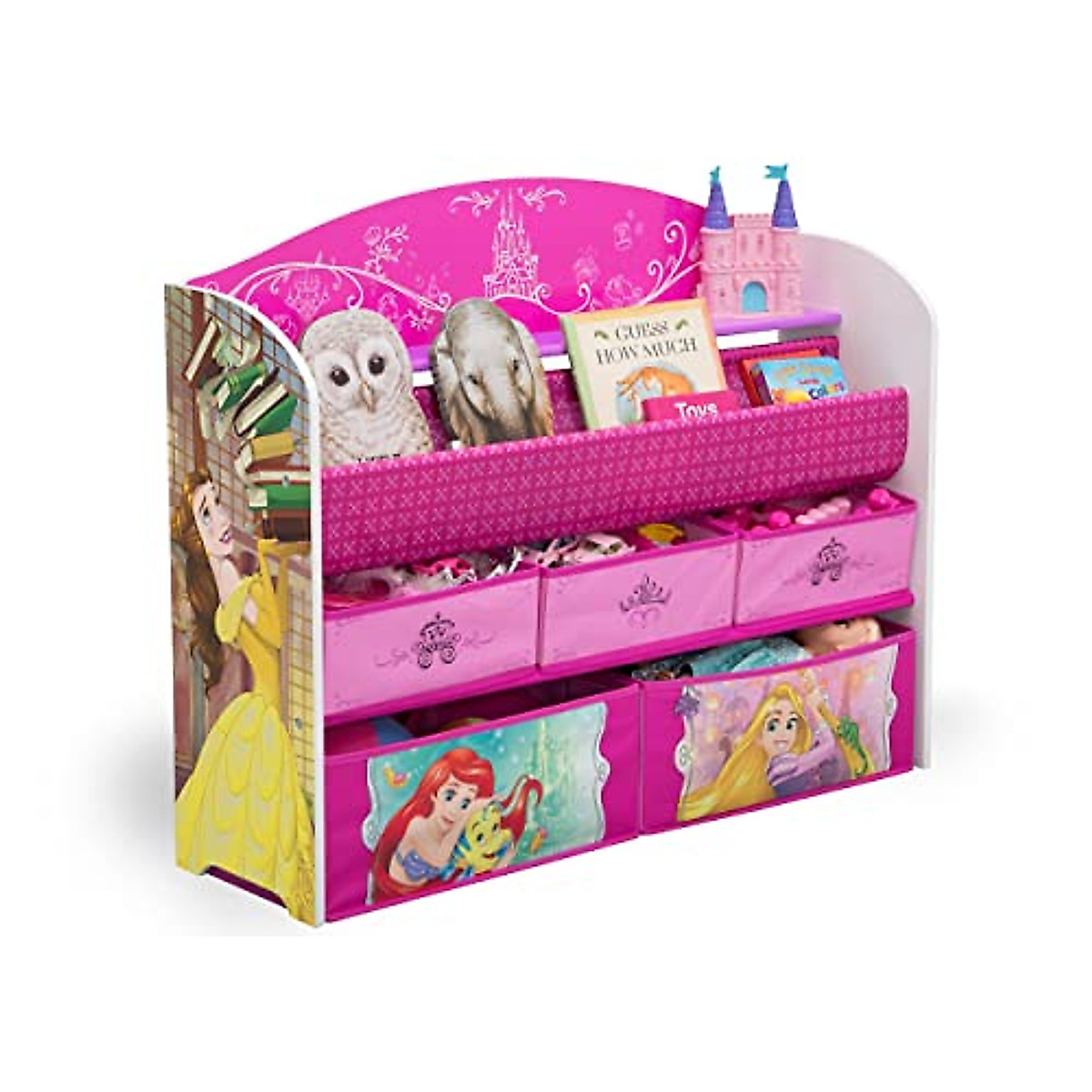 Delta Children Deluxe Book & Toy Organizer, Disney Princess