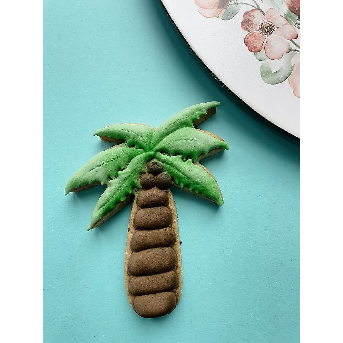 LILIAO Tropical Flamingo Cookie Cutter Set - 3 Piece - Palm Tree, Cactus and Tropical Monstera Leaf Biscuit Fondant Cutters - Stainless Steel